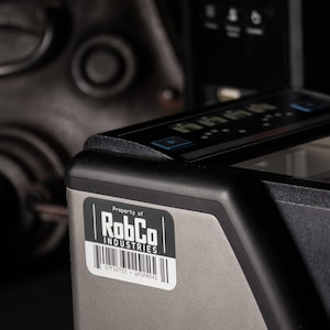 Fallout Robco Industries Asset Tag Sticker Metal Foil Decal for ...