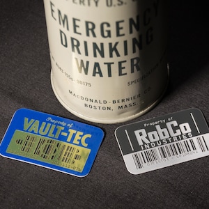 Fallout Asset Tag Sticker Set: Vault-tec, Robco, Nuka-cola - Etsy