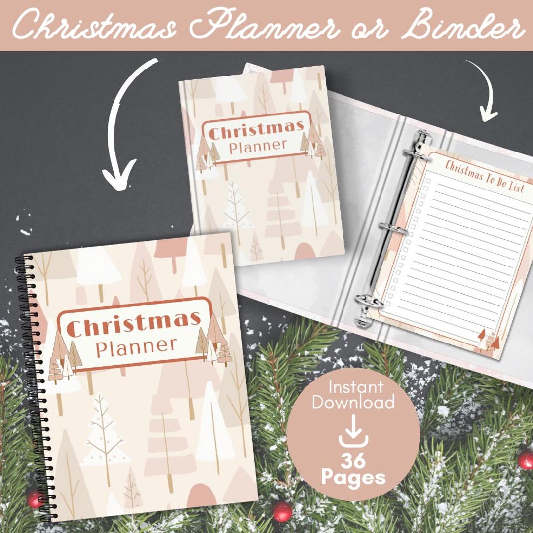 Printable Christmas Planner Pages Instant Download PDF, 36page Modern ...