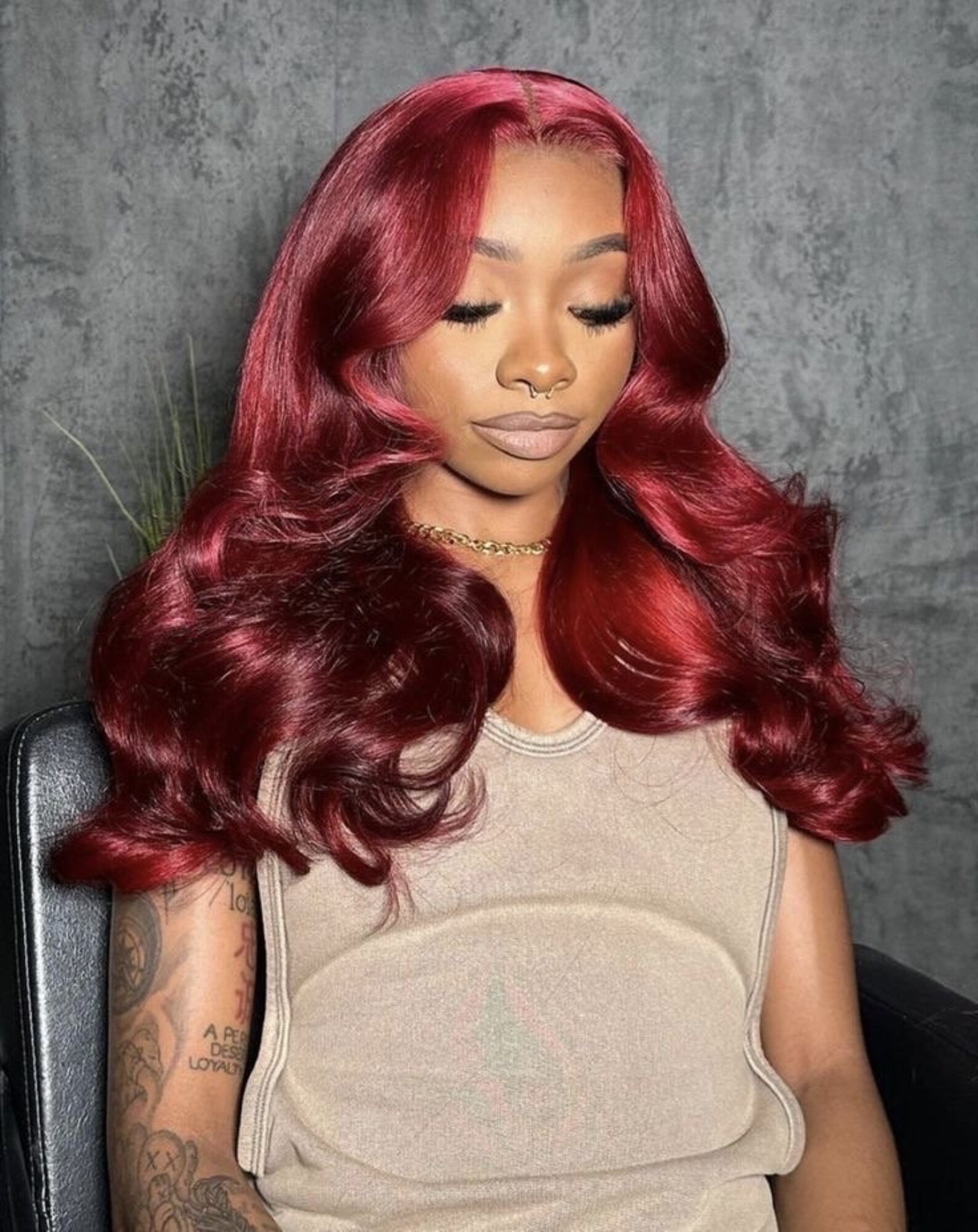 Burgundy Red Body Wave Wig, Full Lace Human Hair 13x4 13x6 - Etsy