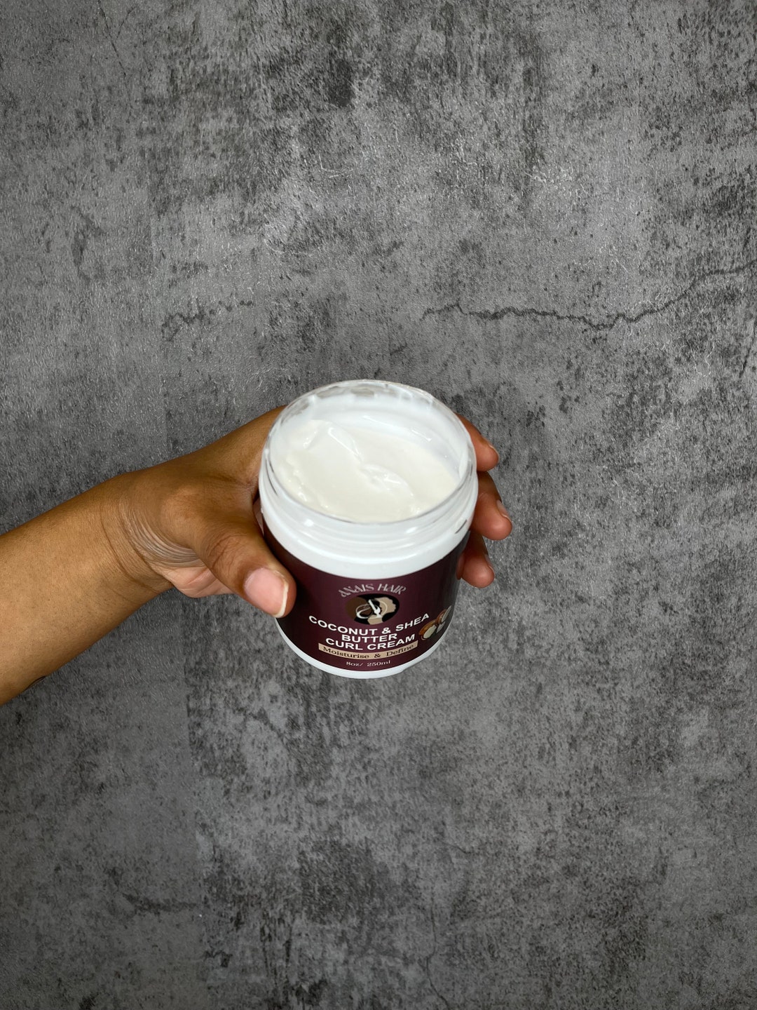 Coconut & Shea Butter Curly Hair Cream for Natrual Hair/ Human Hair ...