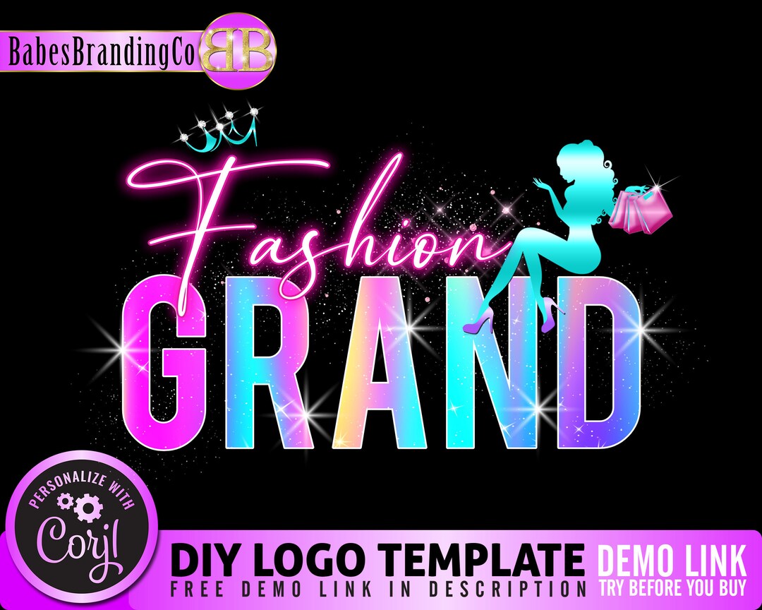 DIY Boutique Logo, Fashion Logo, Shop Logo, Clothing Logo, Shopping ...