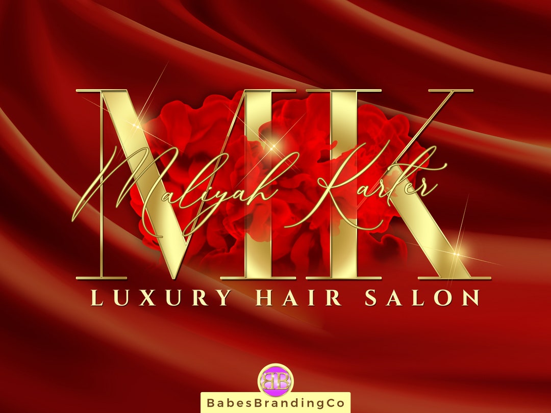 Red Beauty Logo, Gold Logo, Luxury Logo, Watercolor Logo, Glitter Logo ...