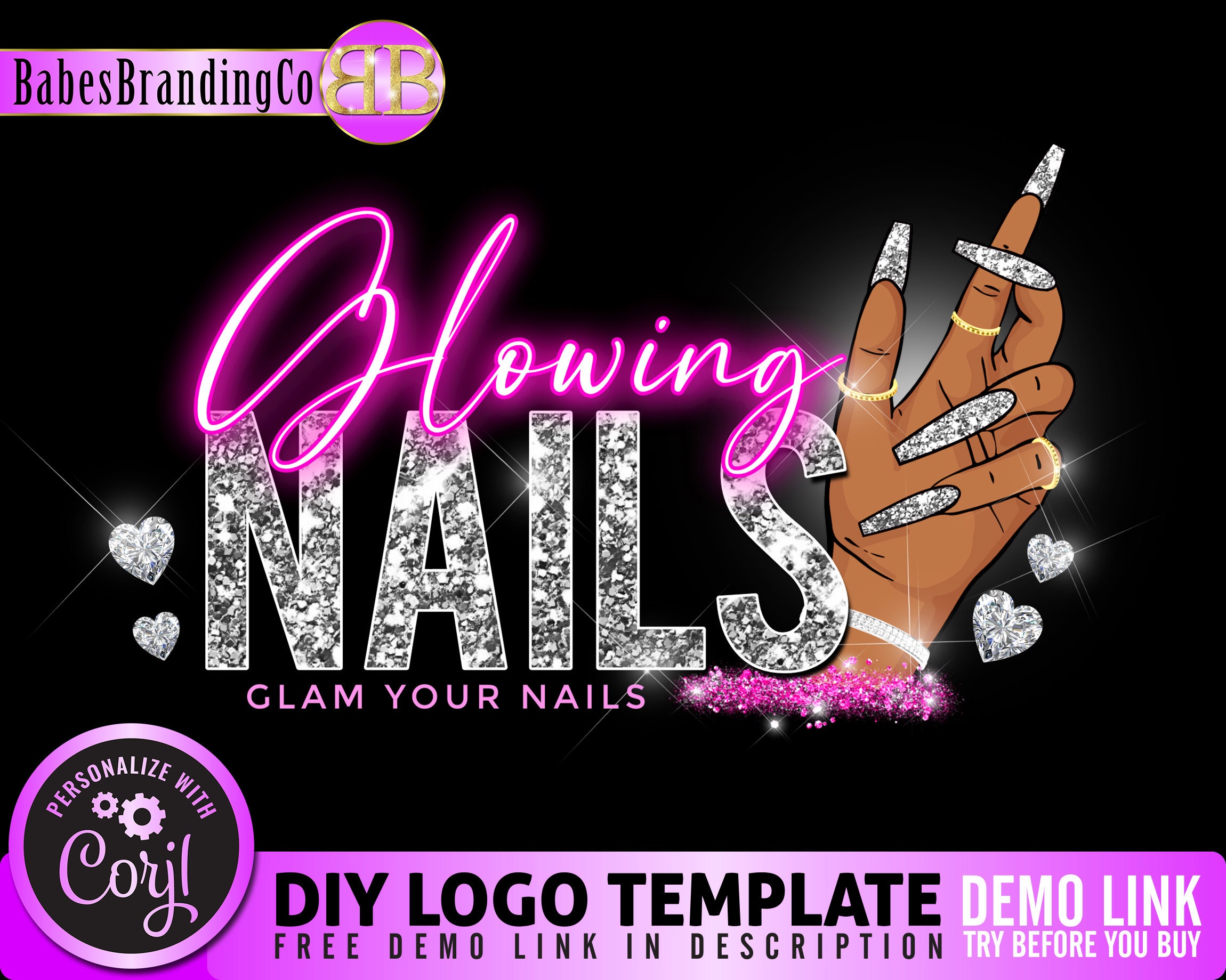DIY Nail Logo Logo Design Premade Logo Logo Template Nails - Etsy