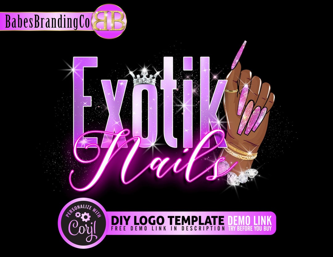 Nails Logo, DIY Logo Design Template, Nail Logo, Nail Technician Logo ...