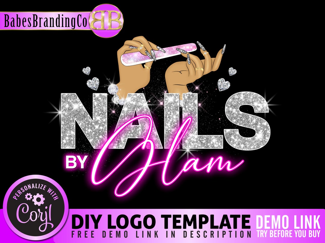 Nails Logo, DIY Logo, Nail Logo, Nail Technician Logo, Premade Logo ...