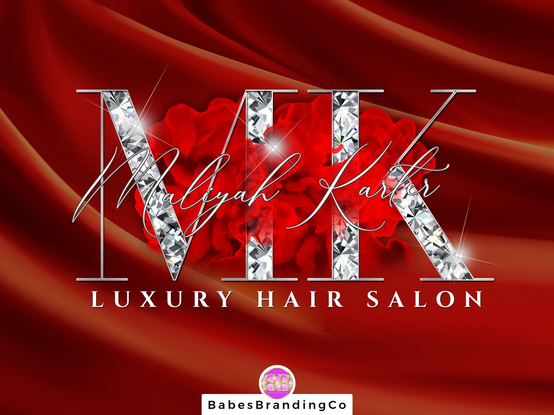 Diamond Beauty Logo, Red Silver Logo, Luxury Logo, Watercolor Logo ...