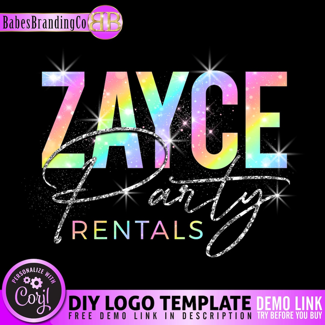 Party Logo, Party Rental Logo, Event Logo, Birthday Party Logo, Diy ...