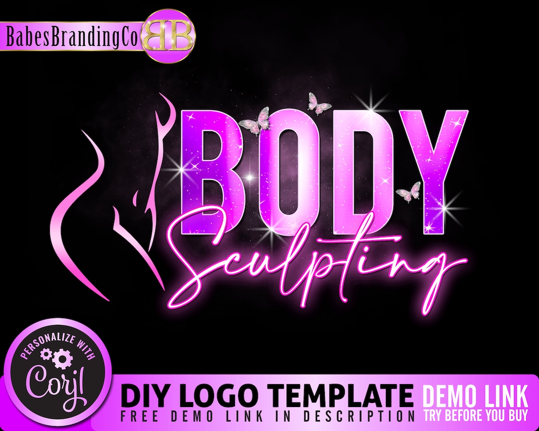 Body Contour Logo, DIY Logo Design Template, DIY Body Sculpting Logo ...