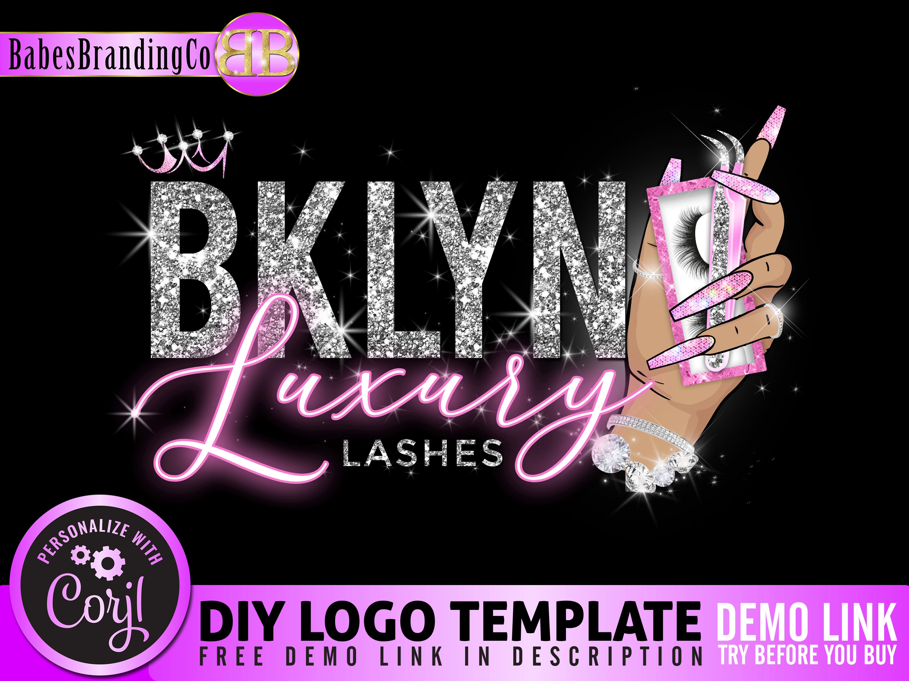 Lash Logo Eyelash Logo Design Eyelash Logo Premade Logo - Etsy