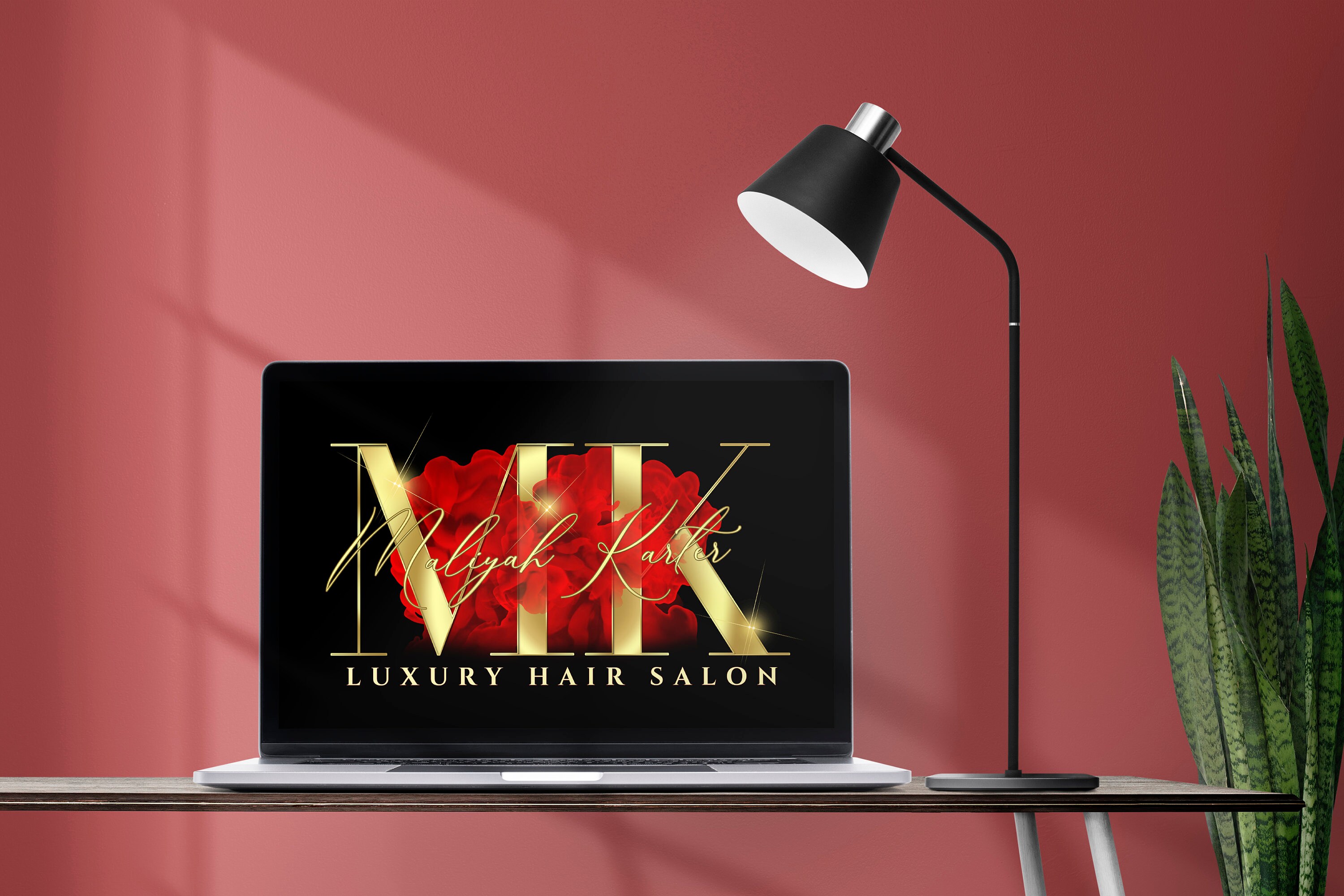 Red Beauty Logo, Gold Logo, Luxury Logo, Watercolor Logo, Glitter Logo ...