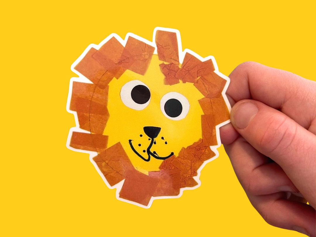 Lion Sticker | Glossy Vinyl Die Cut Sticker - Etsy