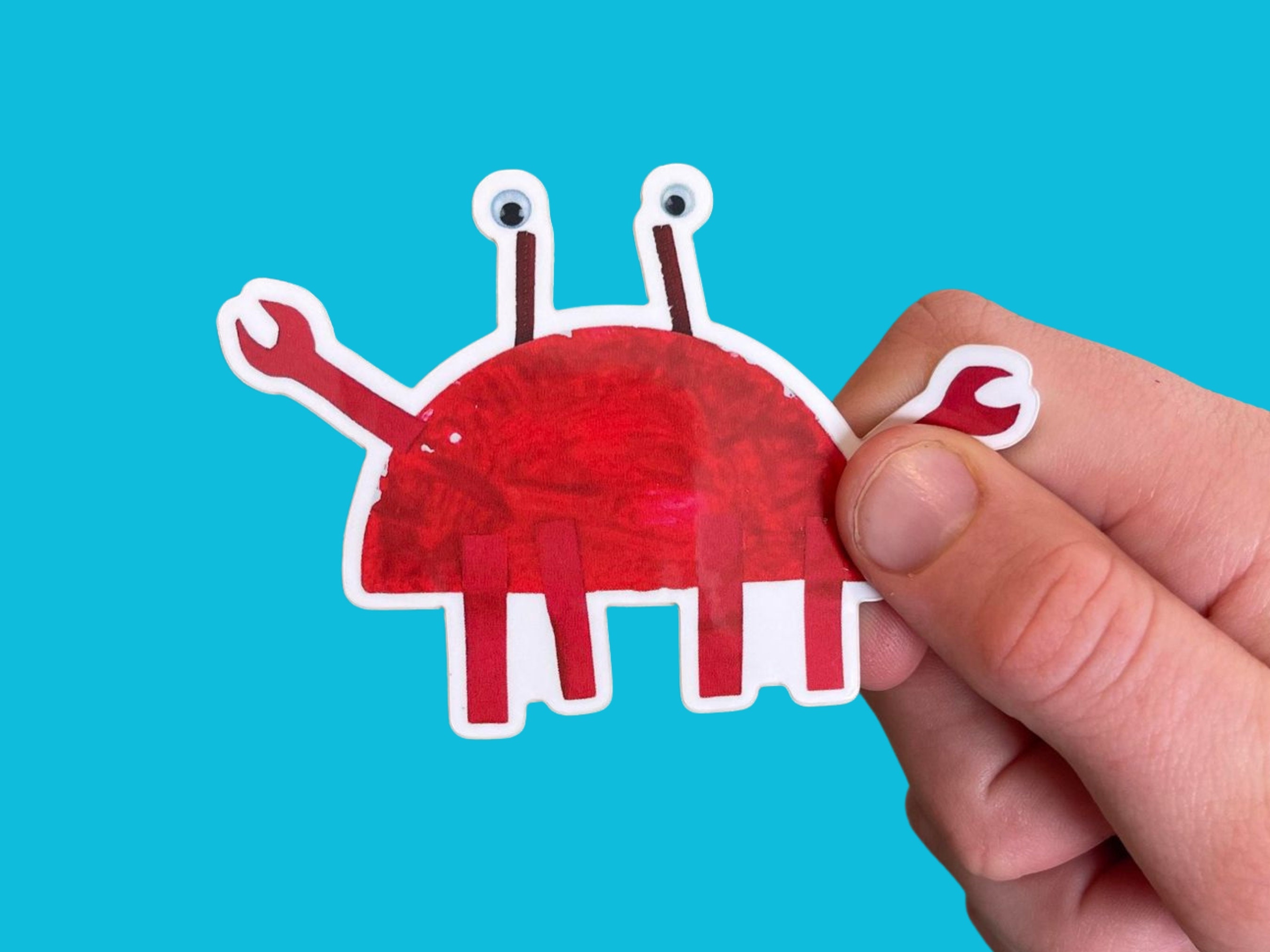 Crab Sticker | Glossy Vinyl Die Cut Sticker - Etsy
