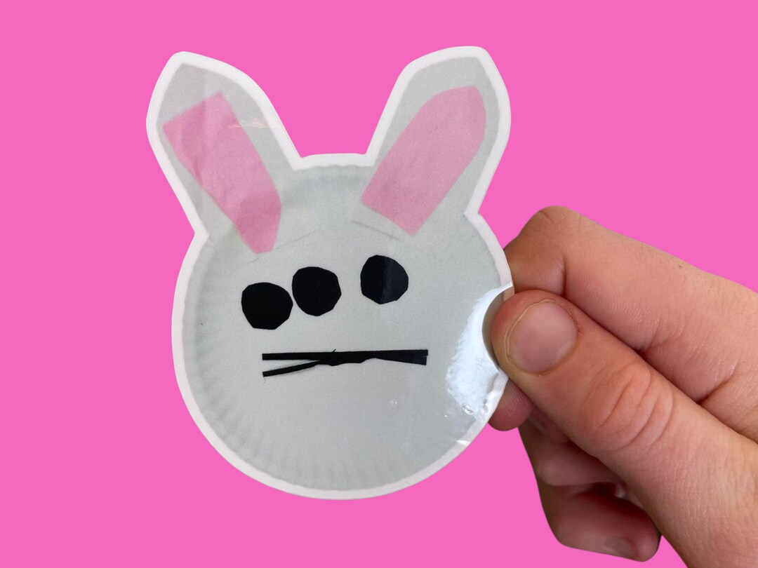 Bunny Sticker | Glossy Vinyl Die Cut Sticker - Etsy