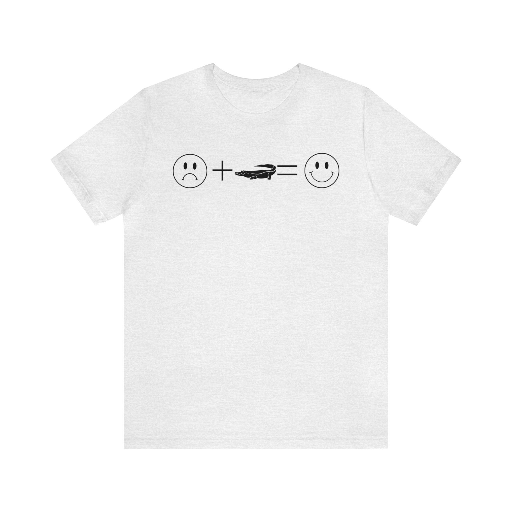 Alligator Loving Frowny to Smiley Face Shirt, Comfy With Simplistic ...