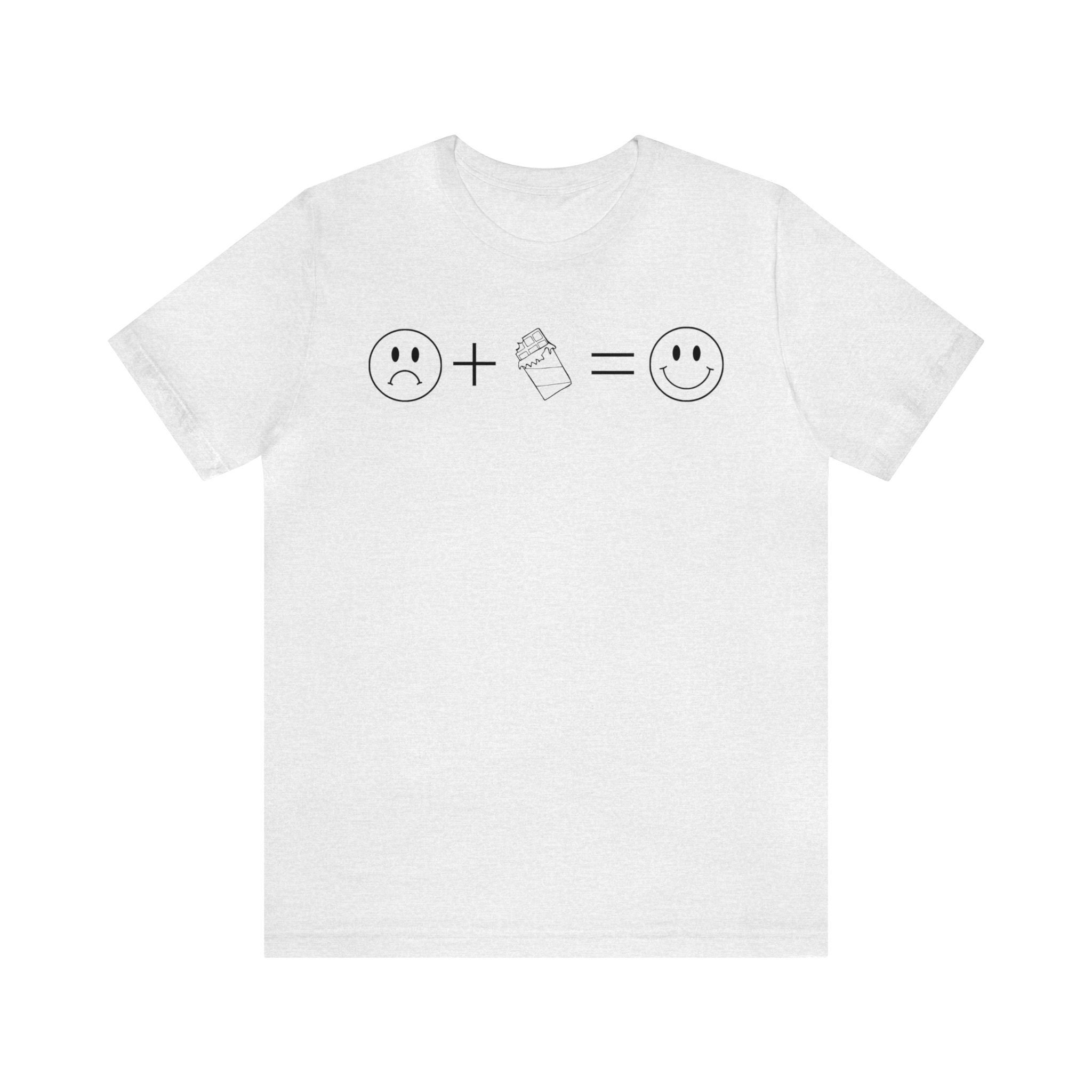 Chocolate Loving Frowny to Smiley Face Shirt, Comfy With Simplistic ...