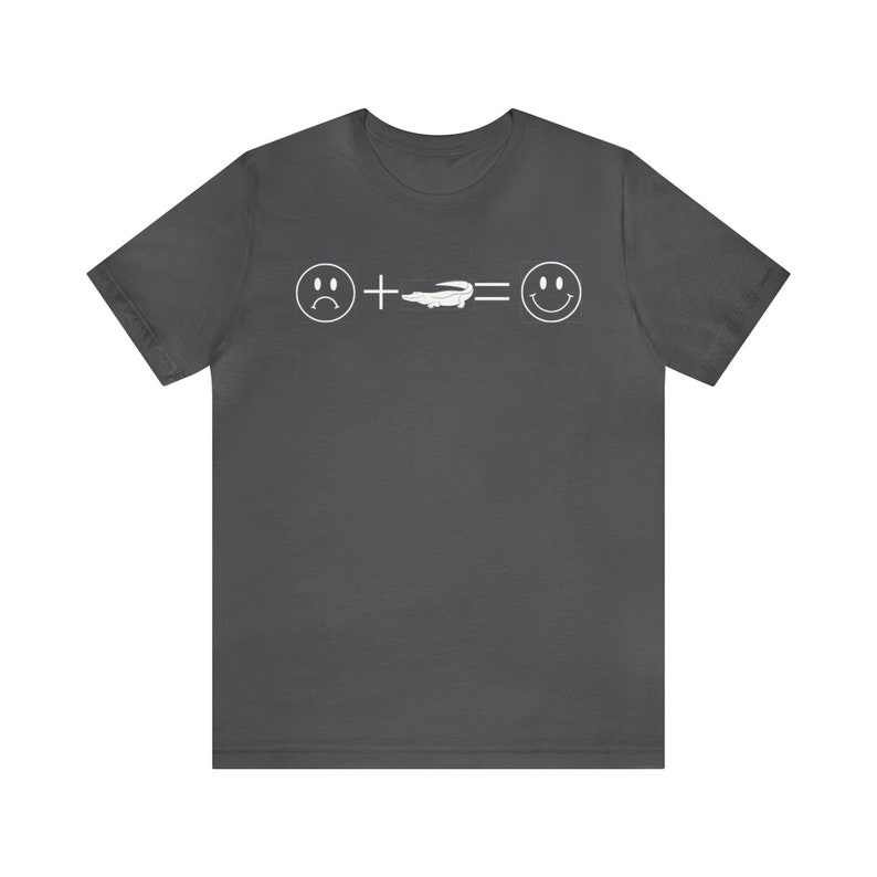 Alligator Loving Frowny to Smiley Face Shirt, Comfy With Simplistic ...