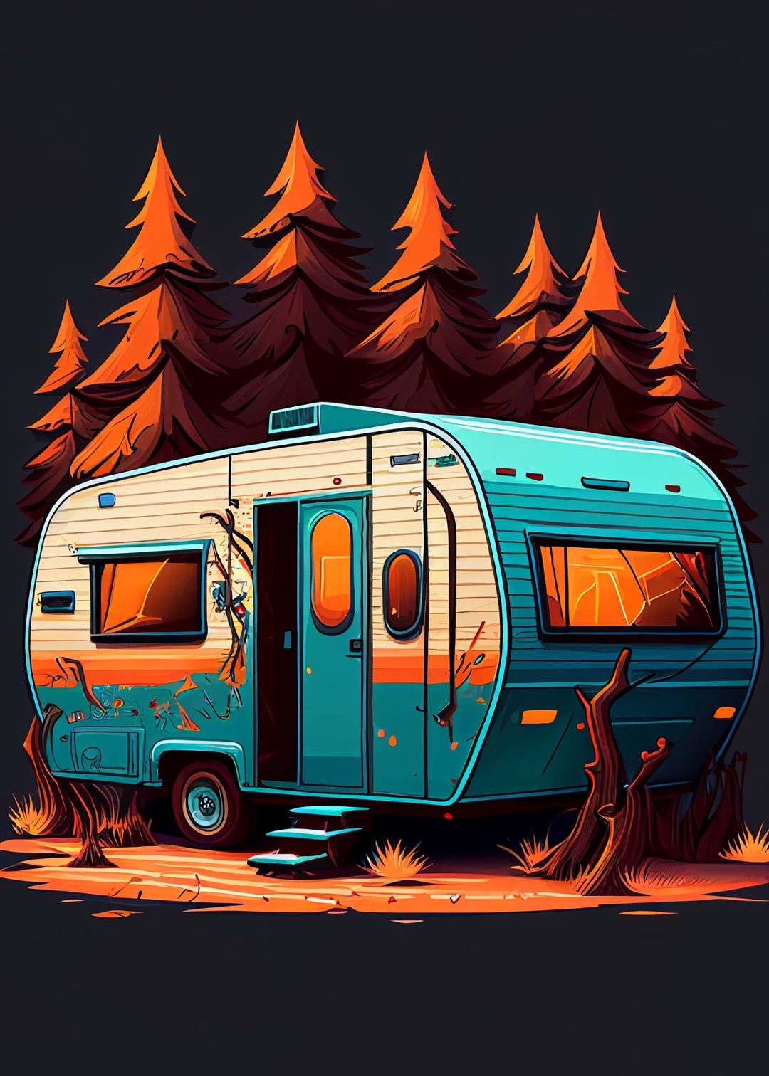 Camper Digital Print - Etsy