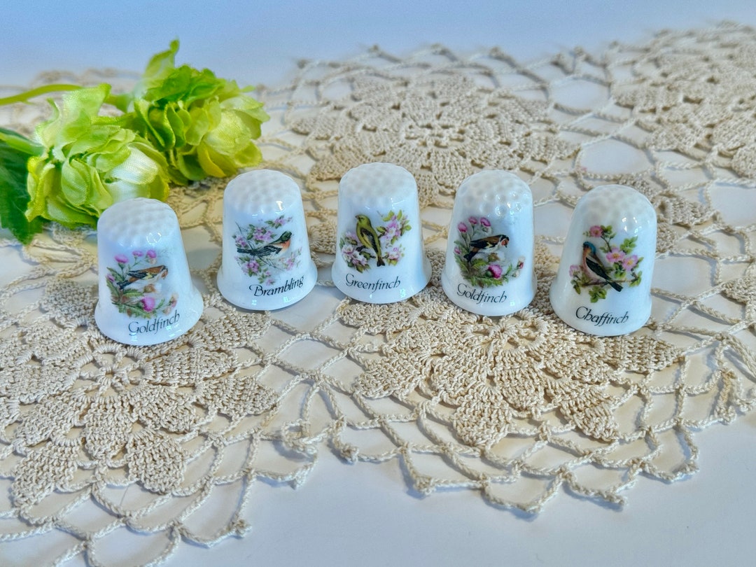 Lot of 5 Bird Thimbles Made in England Bone China - Etsy