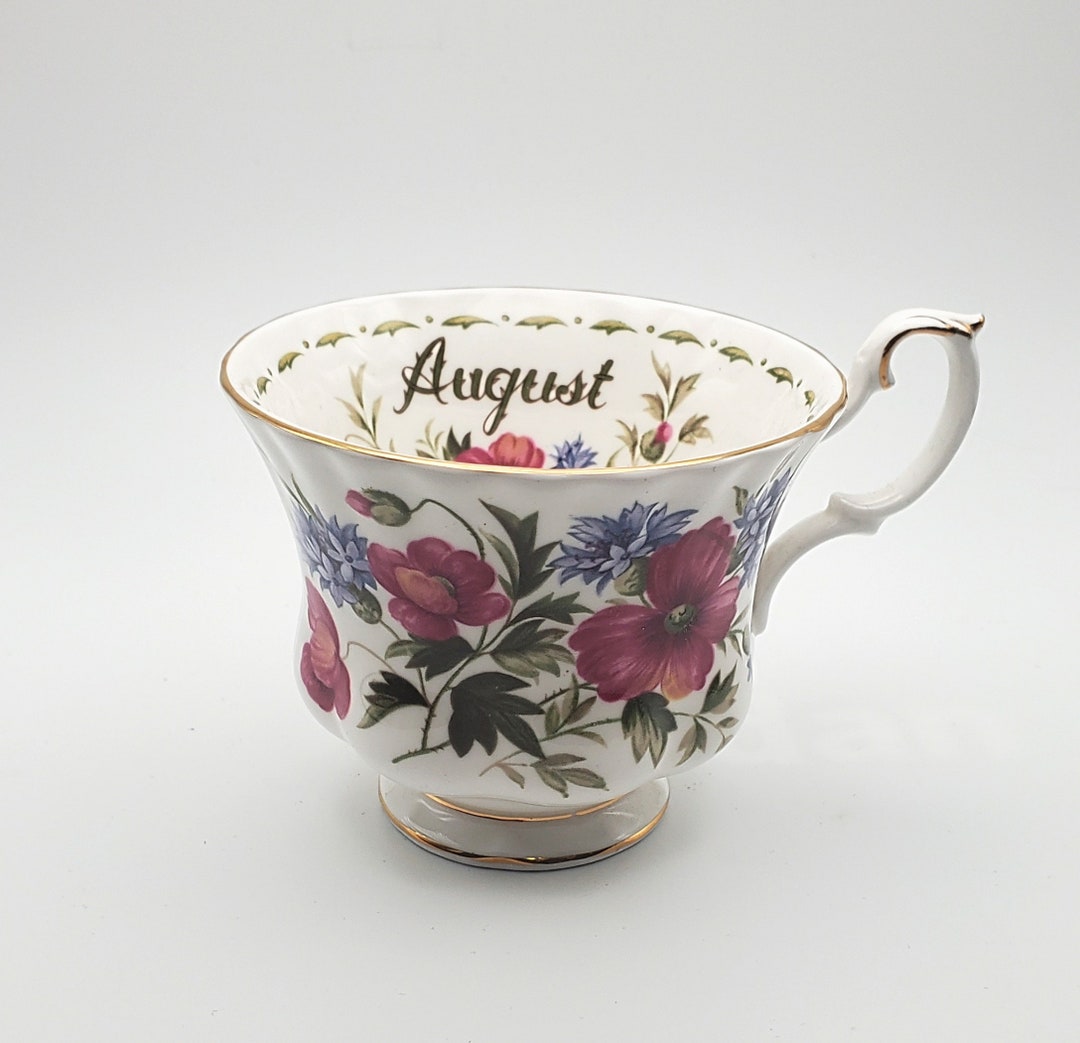 Royal Albert August Flower of the Month Series poppy Tea Cup - Etsy