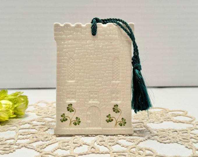 Belleek Pottery Donegal Castle Ornament With Shamrocks - Etsy