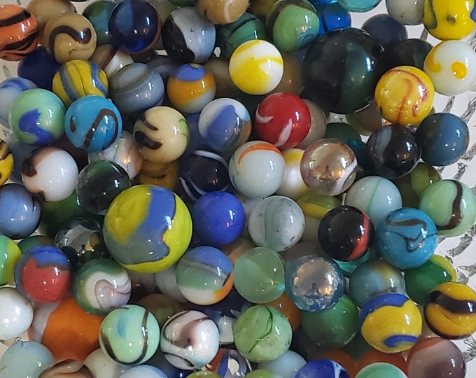50 Glass Marbles Random Assortment - Instant Marble Collection - Etsy