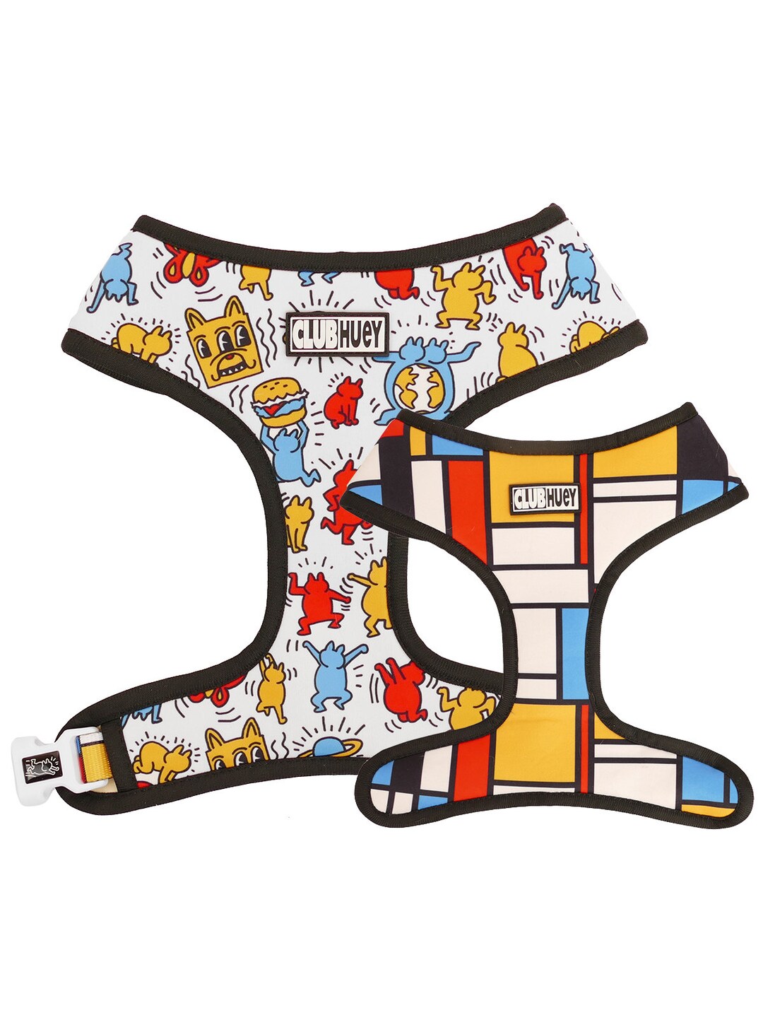 Modern Pop Art Dog Harness - Primary Colors Colorblock 80s Cute ...
