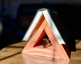 Wood Triangle Book Stand - Etsy