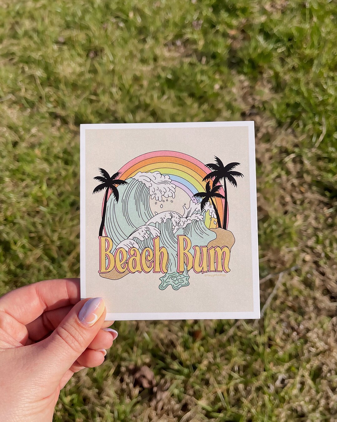 Beach Bum Art Print - Etsy
