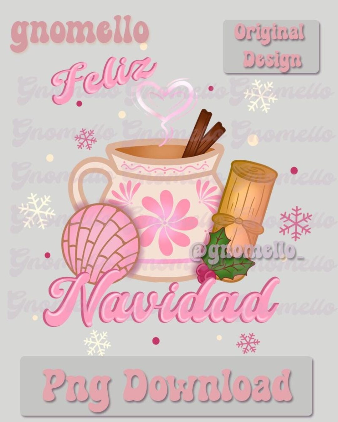 Pan Dulce Y Cafecito Christmas Feliz Navidad Mexican Tamale Concha Pink ...