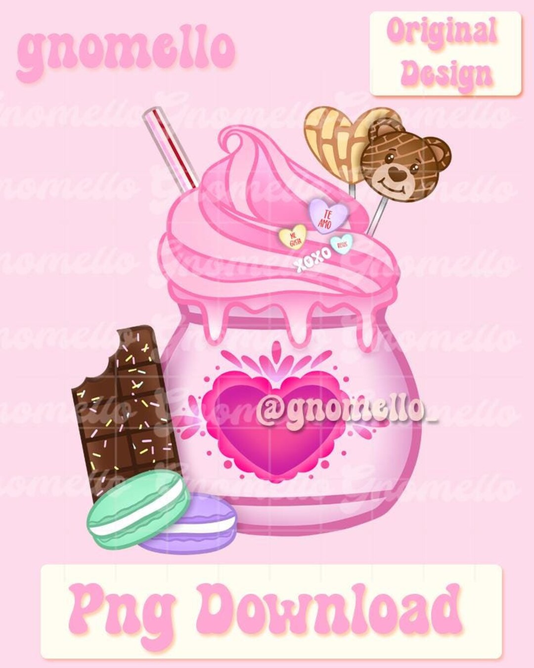 Concha Mug Talavera Pan Dulce Heart Valentines Day Chocolate Bear ...