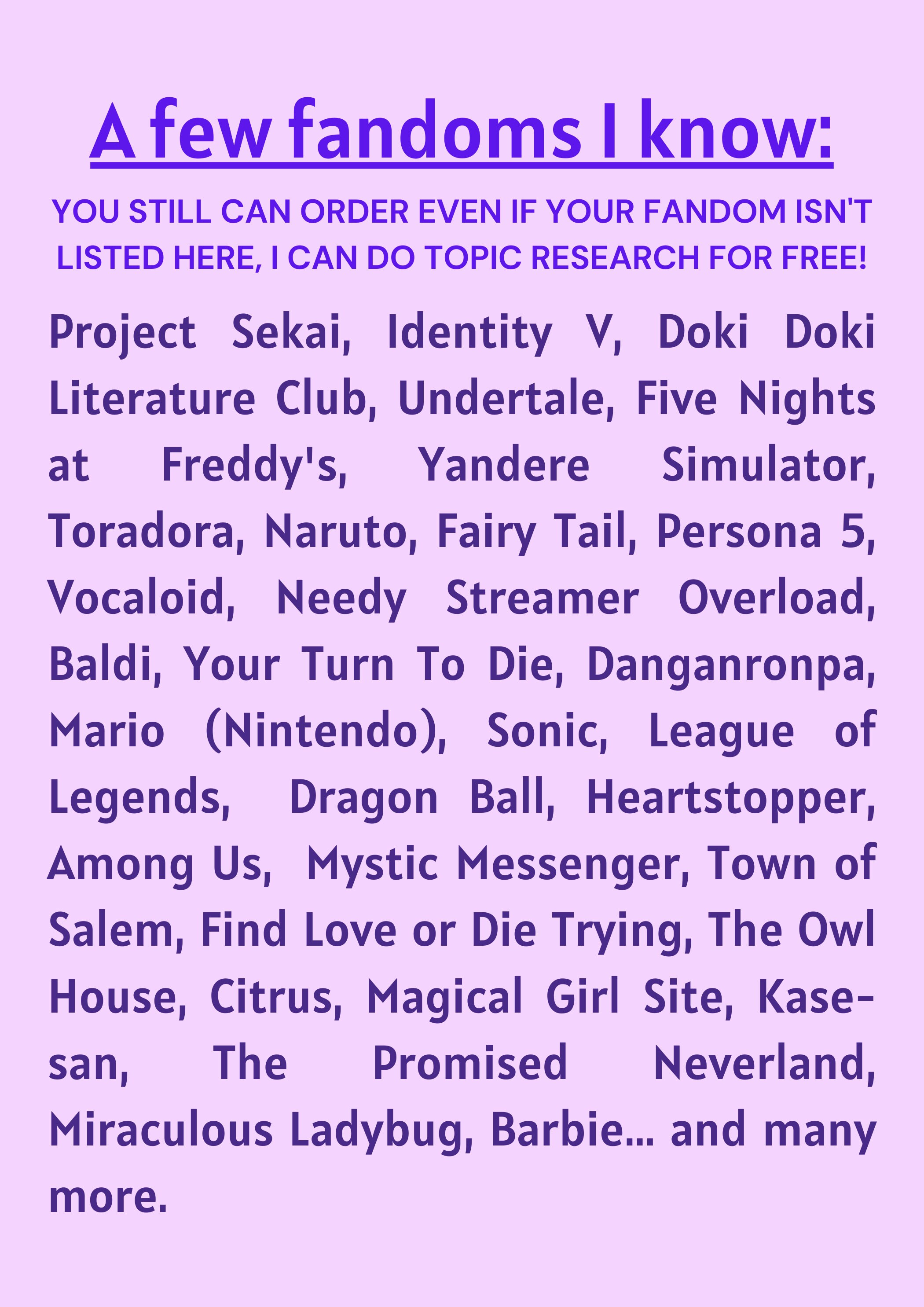 Writing Fanfiction Commission - Etsy