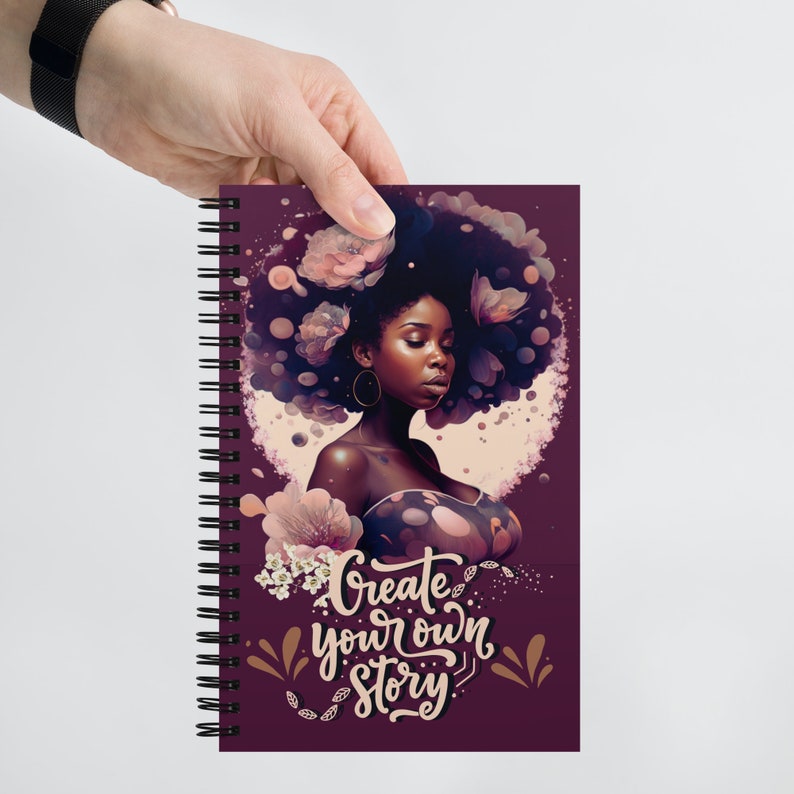 Black Girl Notebook, Melanin Notebook, African American Woman Journal ...