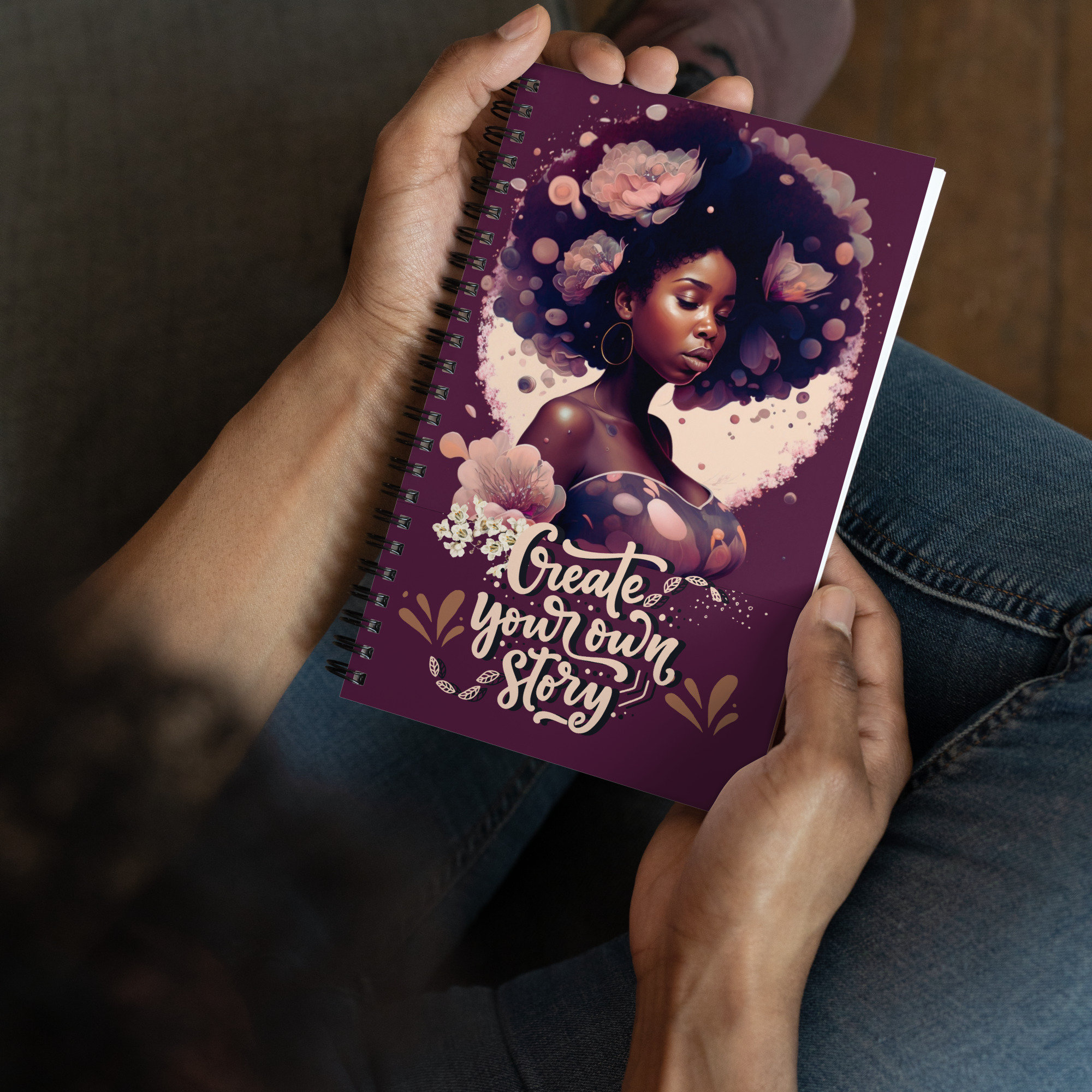 Black Girl Notebook, Melanin Notebook, African American Woman Journal ...