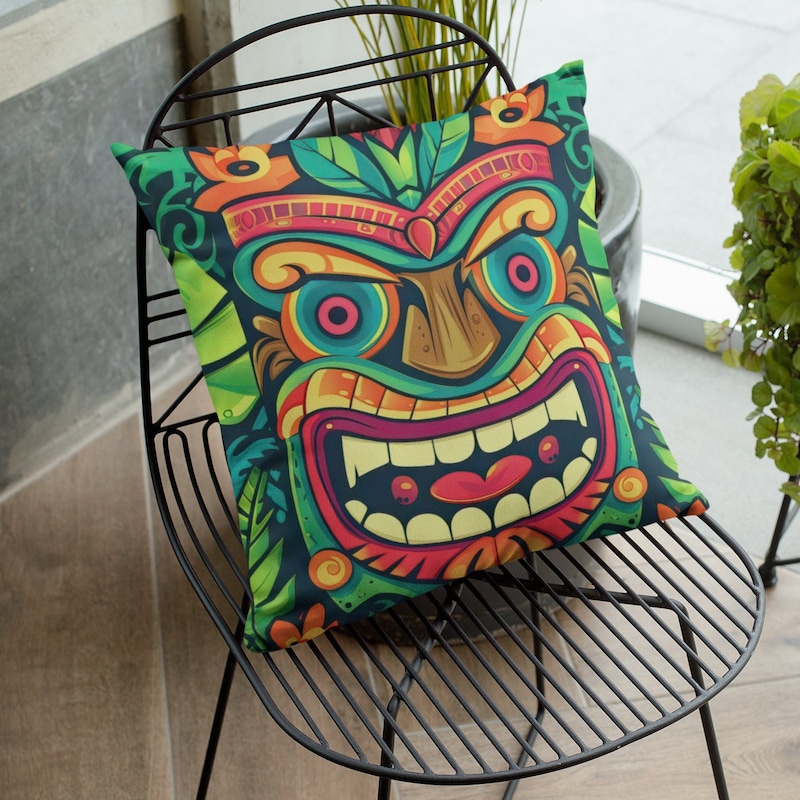 Vintage Tiki Pillows - Etsy