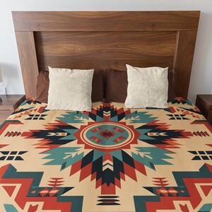 New Mexico Pattern Duvet Cover | King, Queen Sizes | Southwestern Style ...