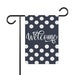 Slate Polka Dots Welcome Flag Classic Polka Dots Garden Flag Beautiful ...