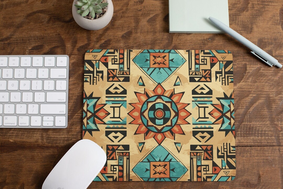 Aztec Tribal Style Mousepad | New Office Mouse Pad | Cool Print | Fun ...