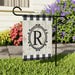 Monogram Initial Front Door Flag | Garden Welcome Flag | Farmhouse ...