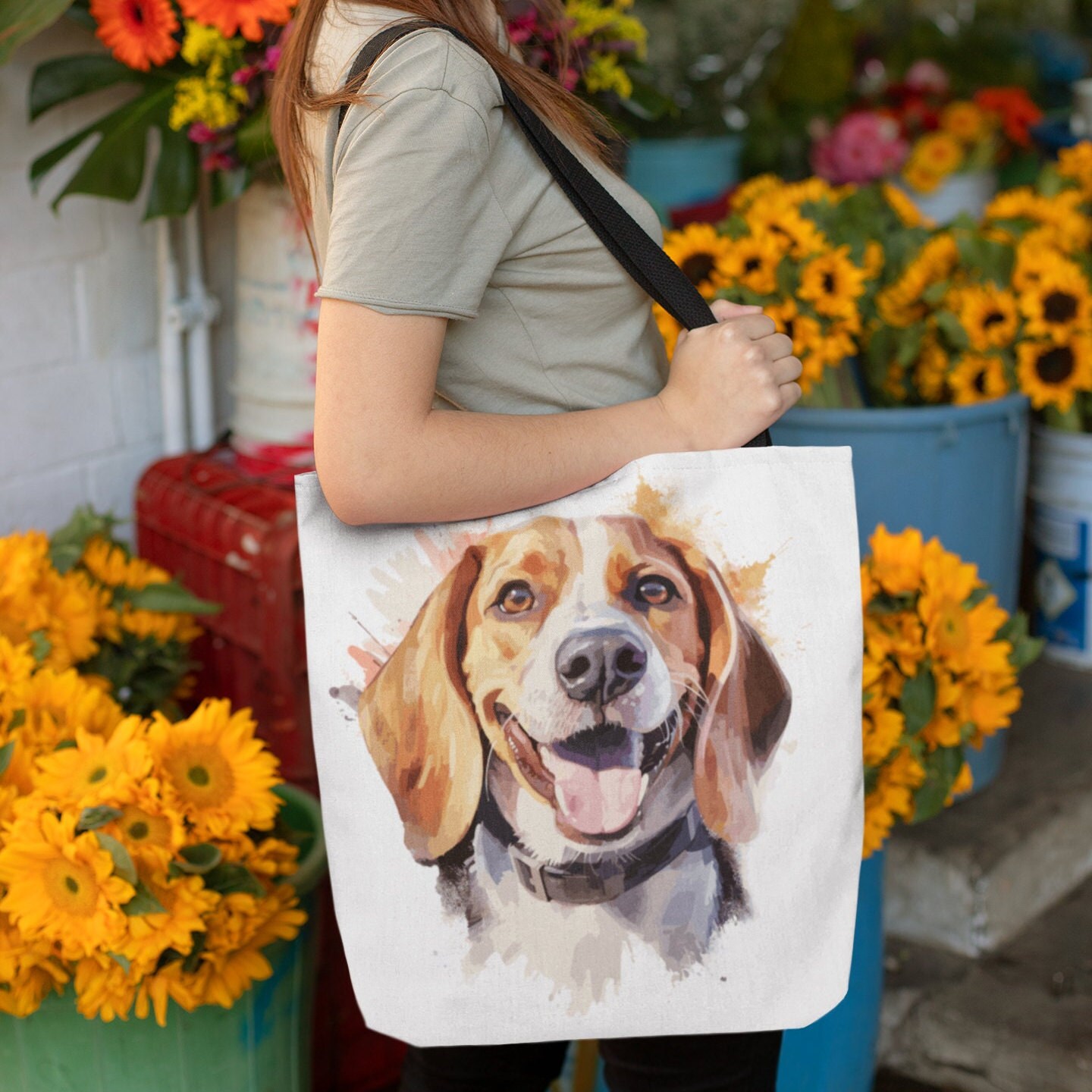 Beagle Tote Bag | Three Different Sizes | Reusable Shopping Bags | Dog ...