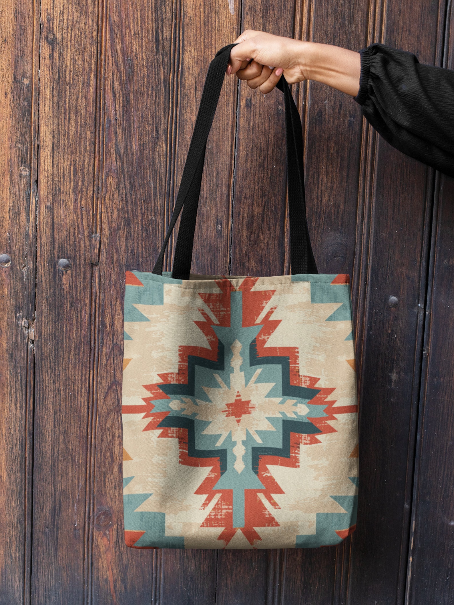 Rustic Aztec Southwestern Tote Bag Three Different Sizes Reusable ...