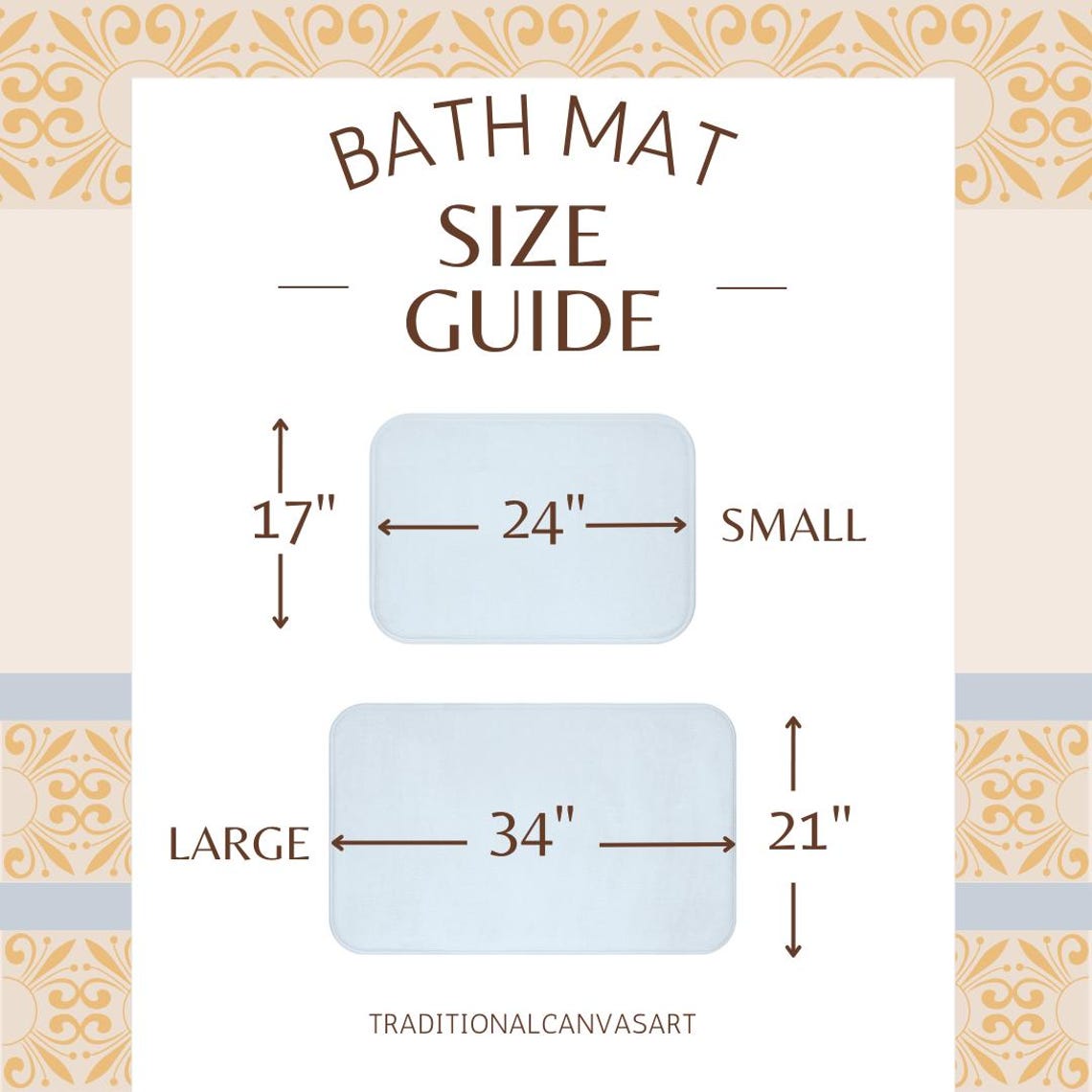 Rustic Aztec Style Memory Foam | Microfiber Bath Mat for Bathroom ...
