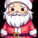 Kawaii Santa Clipart Bundle, 12 PNG + SVG Files, Transparent Background ...