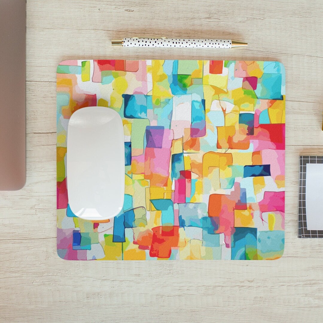 Multicolor Abstract Mousepad | New Office Mouse Pad | Cool Print | Fun ...