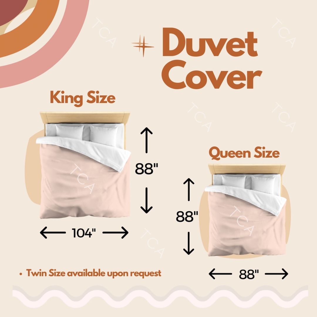 Duvet Cover Size Chart | Duvet Mockup Size Guide PNG | Comforter Sizing ...