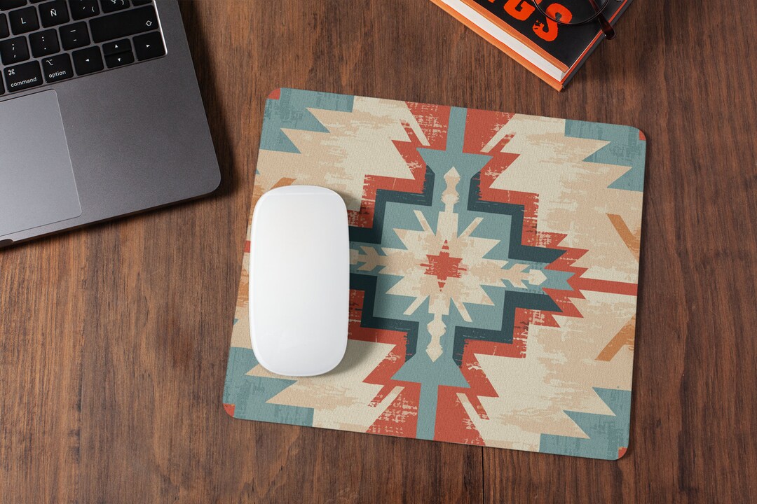 Rustic Aztec Boho Mousepad | New Office Mouse Pad | Cool Print | Fun ...