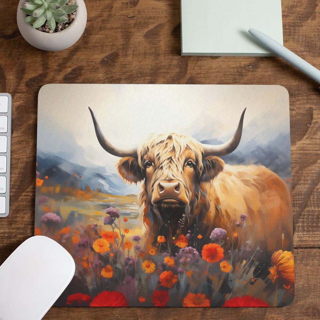 Highland Cow Mousepad Large 1/4 Thick Mouse Pad Cool - Etsy