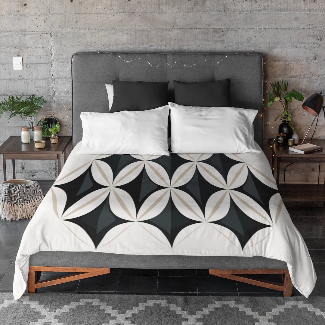 Midcentury Modern Comforter Modern Style Decor Cozy Warm Bed Comforter ...