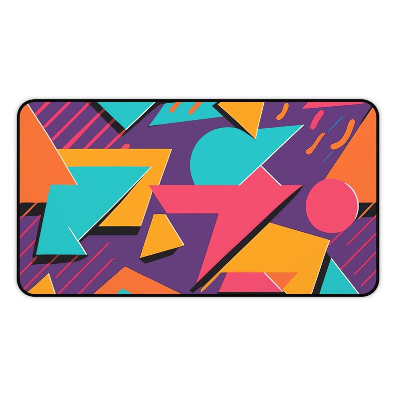 Retro 90s Purple Desk Mat Vintage Style Mat Large Aesthetic Mouse Pad ...