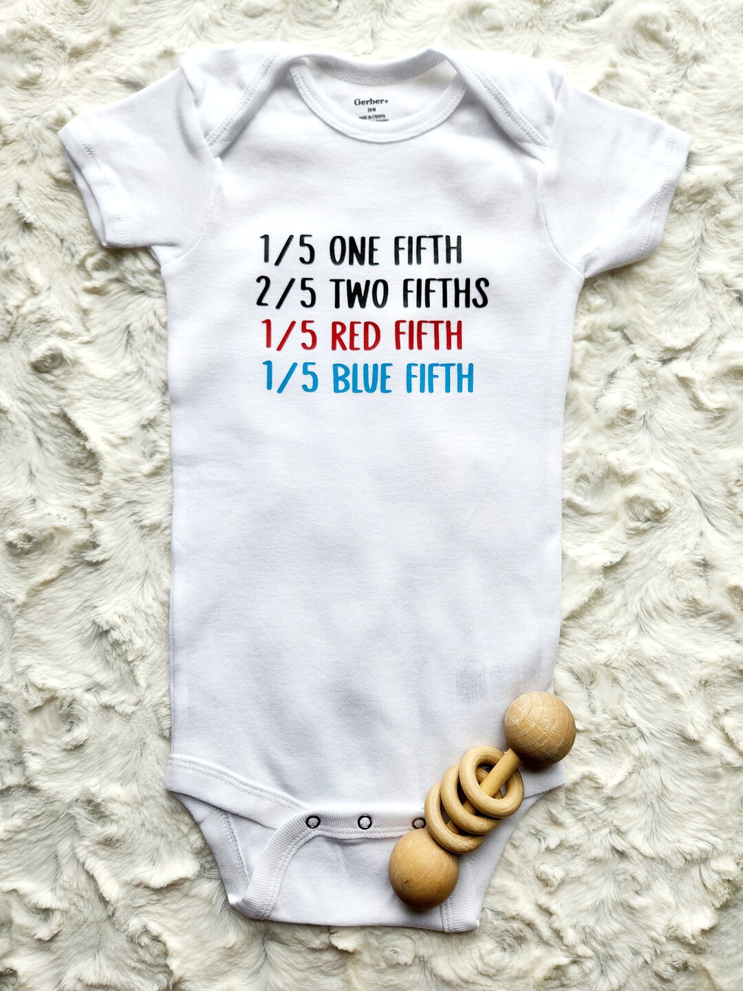 Math Onesie, One Fifth Two Fifth Onesie or T-shirt for Babies and ...